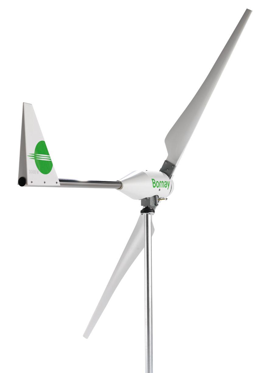 Bornay wind turbine 3000 W 48V 2 blades and digital controller B3000/48